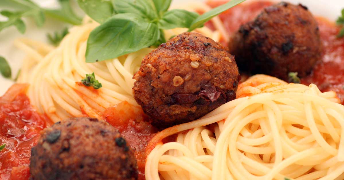 Rezept: Pasta mit Bean Balls in feiner Tomatensoße